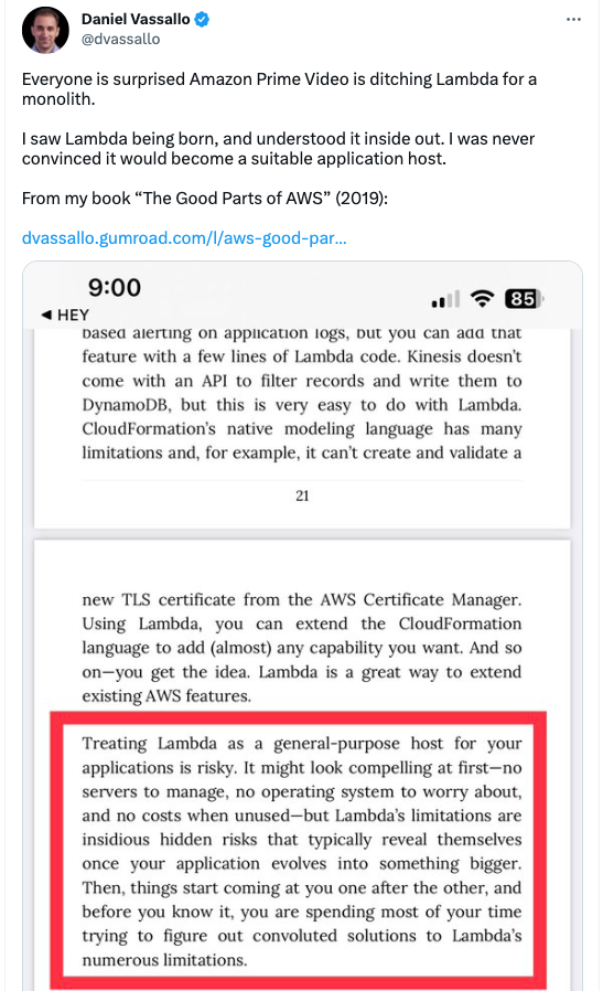 Reflections on Amazon Prime Video’s Monolith Move